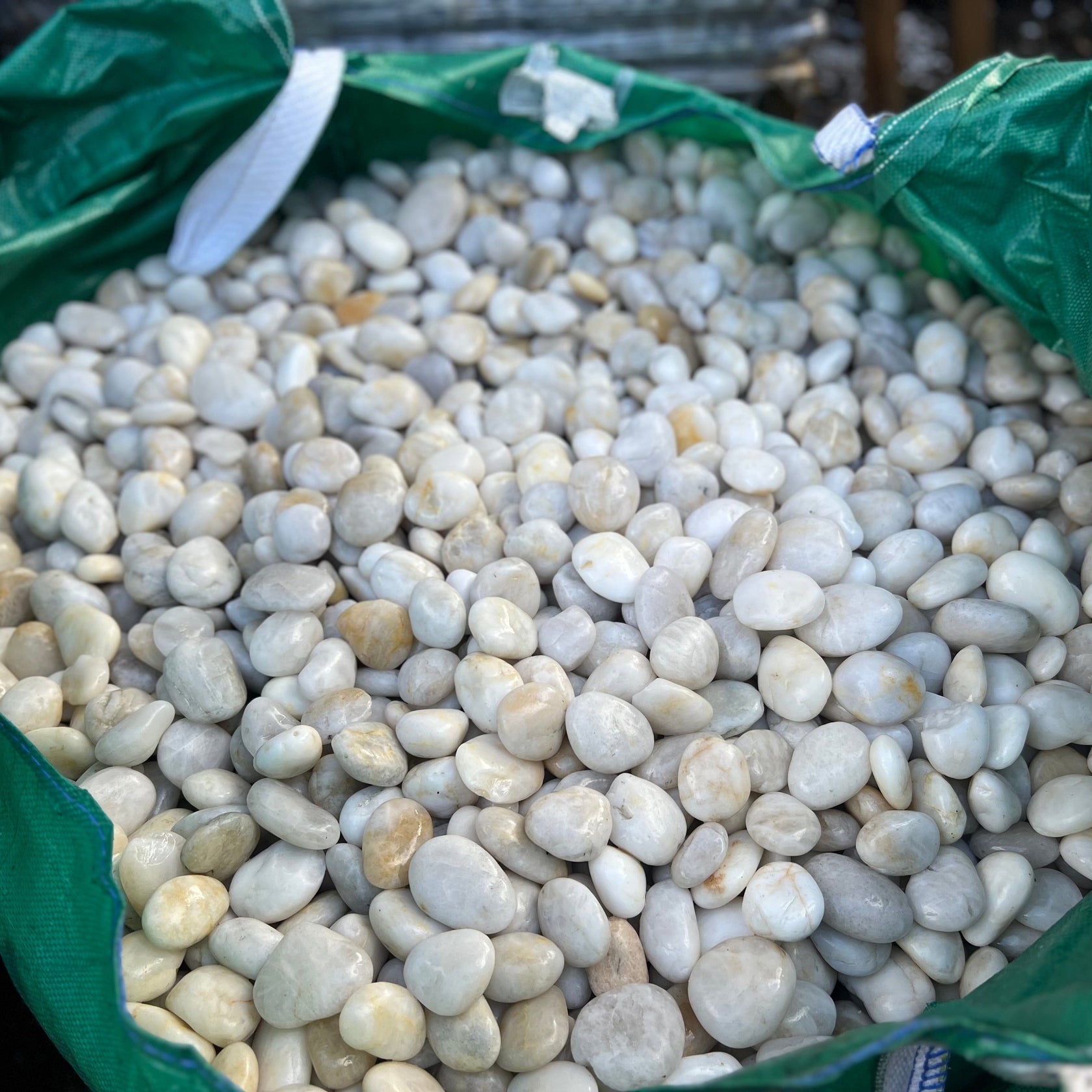 Quartz White Polished Pebbles | Decorative Stones for Gardens