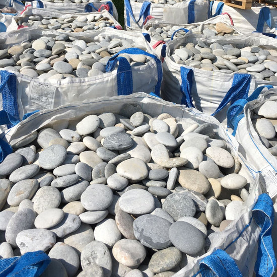 Japanese Flat "Greige" Pebbles – Stones4Gardens