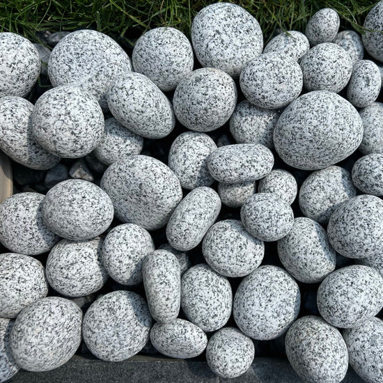 Silver Granite Balls Pebbles | Decorative Stones for Gardens