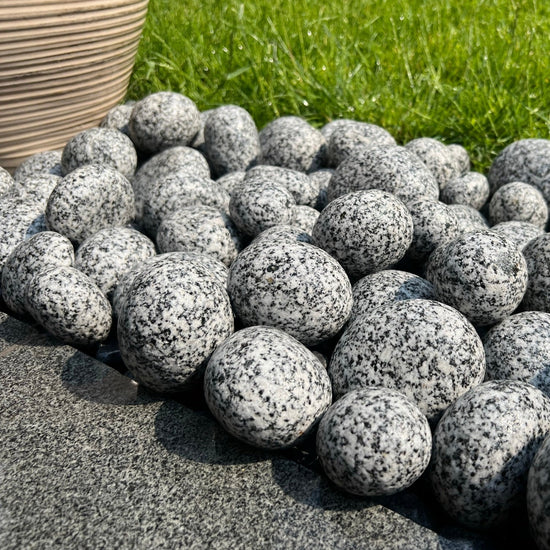 Silver Granite Balls Pebbles | Decorative Stones for Gardens