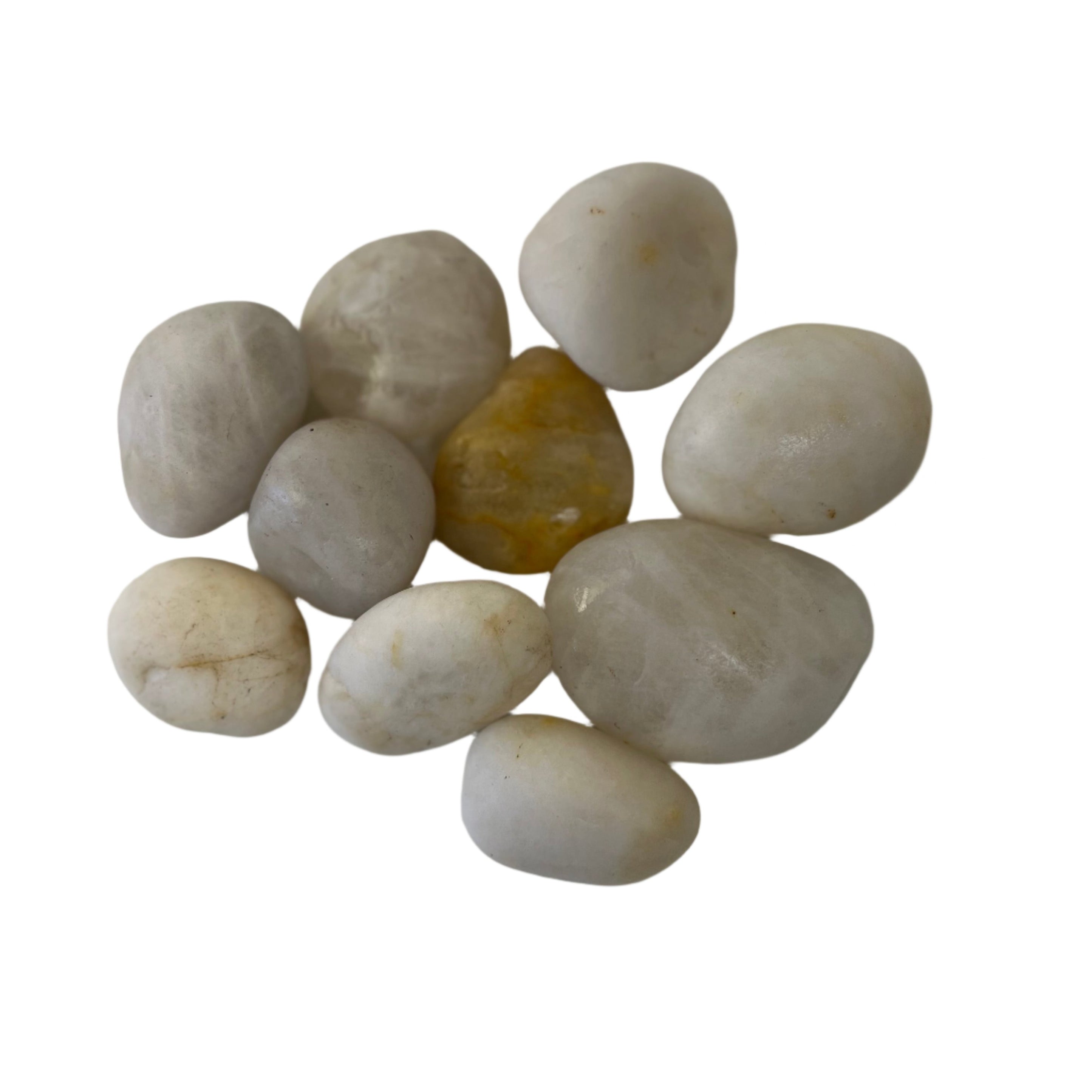 Quartz White Polished Pebbles | Decorative Stones for Gardens