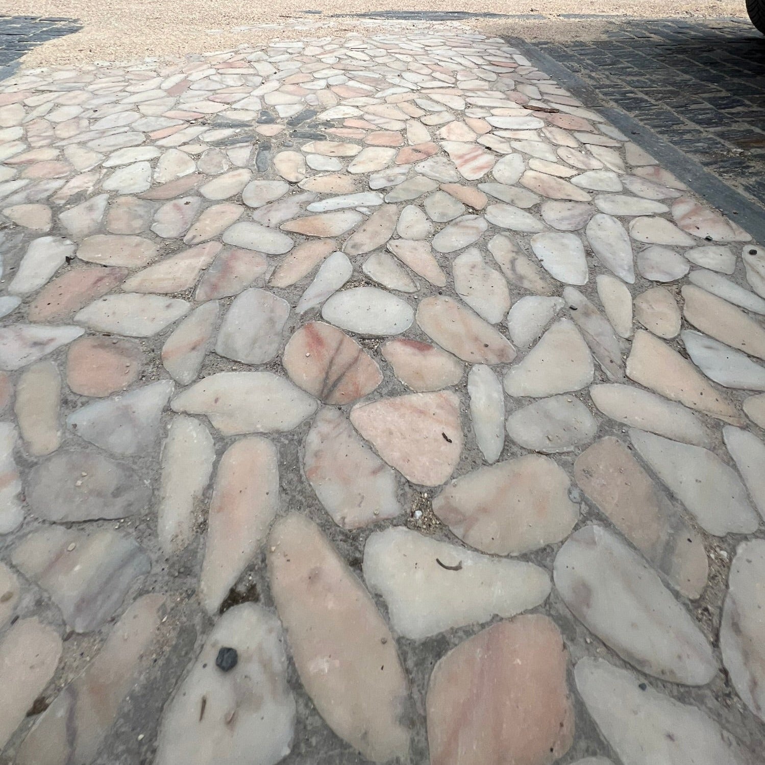 Pink Rose Cut Half Pebbles | Decorative Stones for Gardens