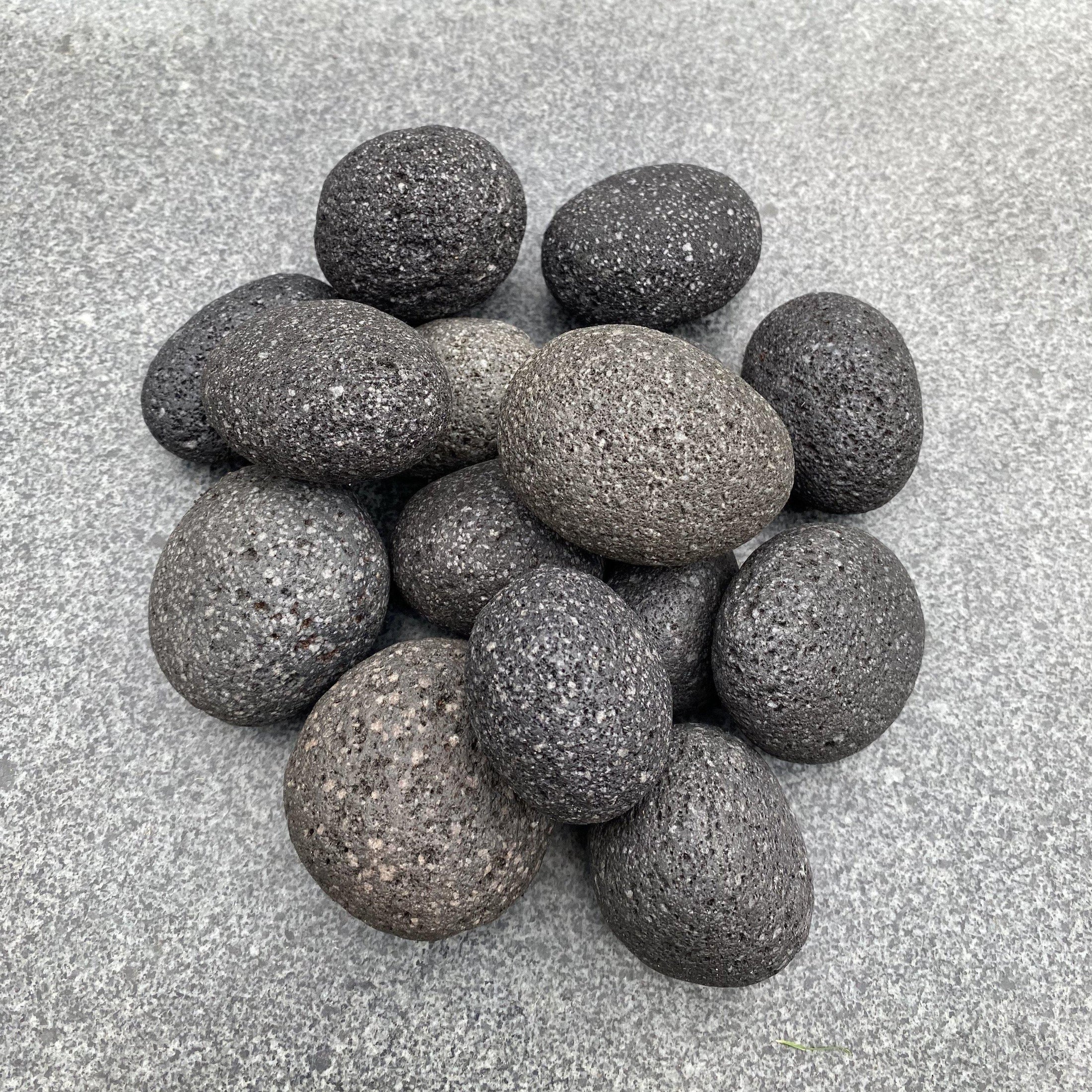 Black Lava Pebbles visit Stones4Gardens