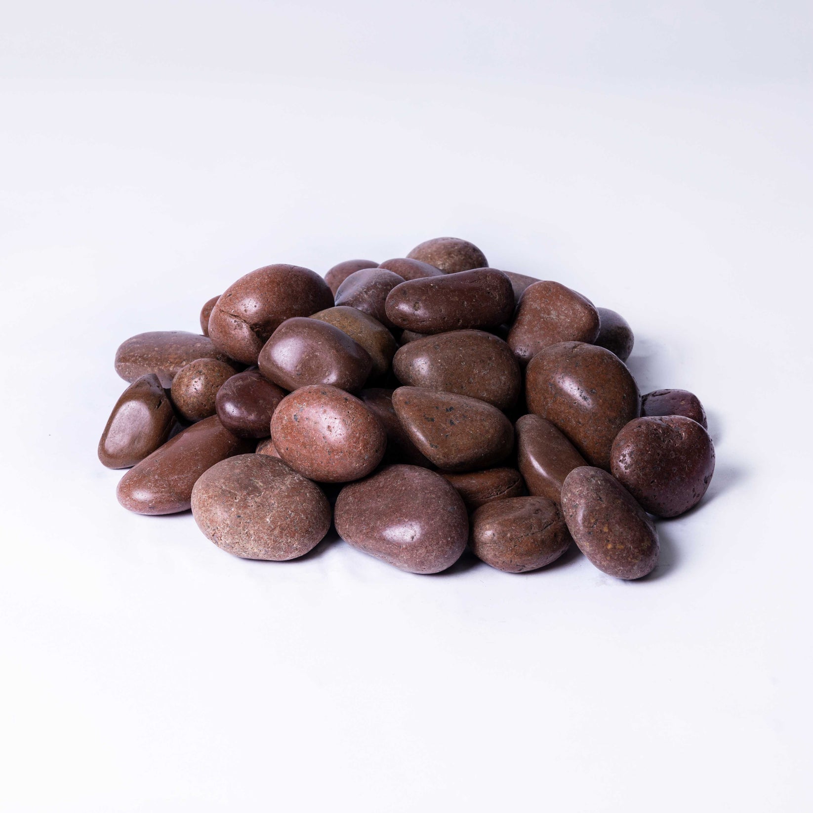 Maroon Polished Chocolate Pebbles 🇹🇷 – Stones4Gardens