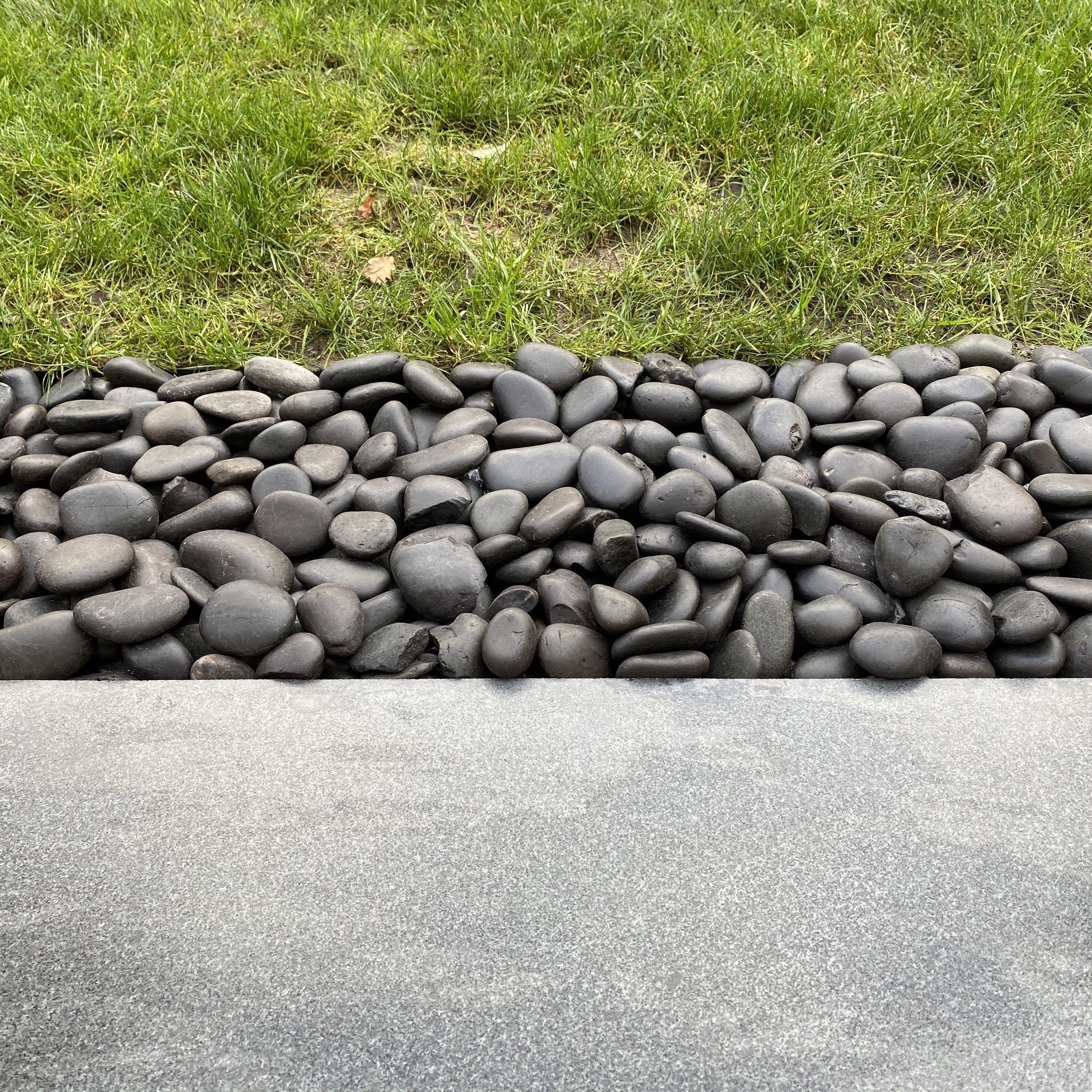 Black Polished Pebbles visit Stones4Gardens