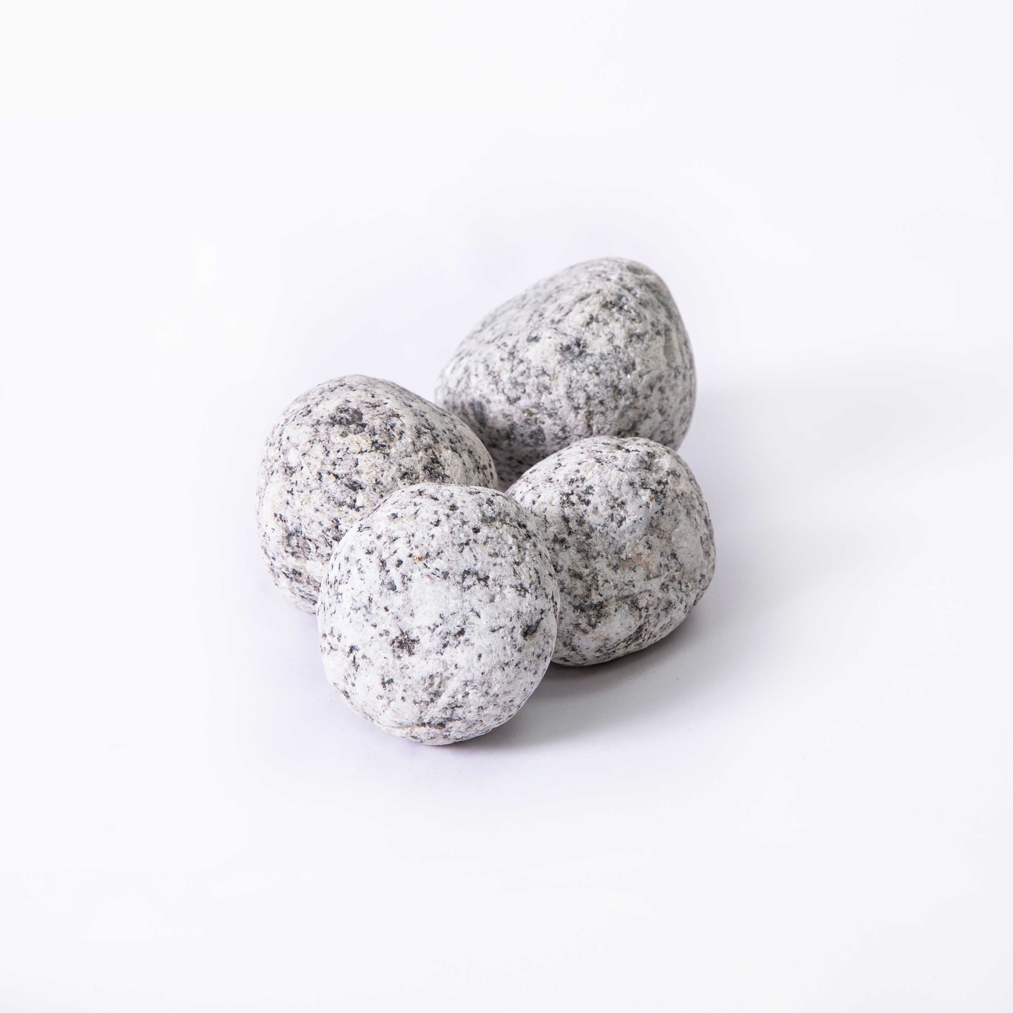 Silver Granite Pebbles - Cobbles | Decorative Stones for Gardens